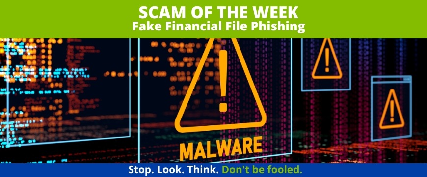 Recent Scams Article: Fake Financial File Phishing - First National Bank